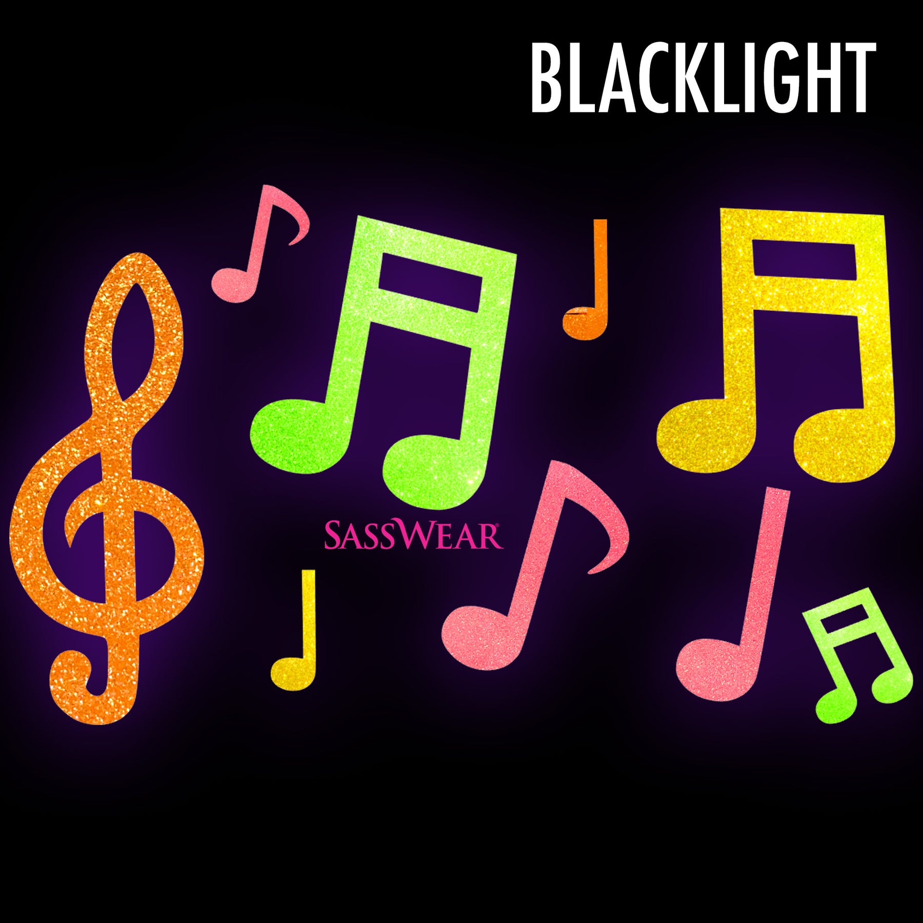 Music Notes Neon Glow Body Stickers-Mini – Sasswear