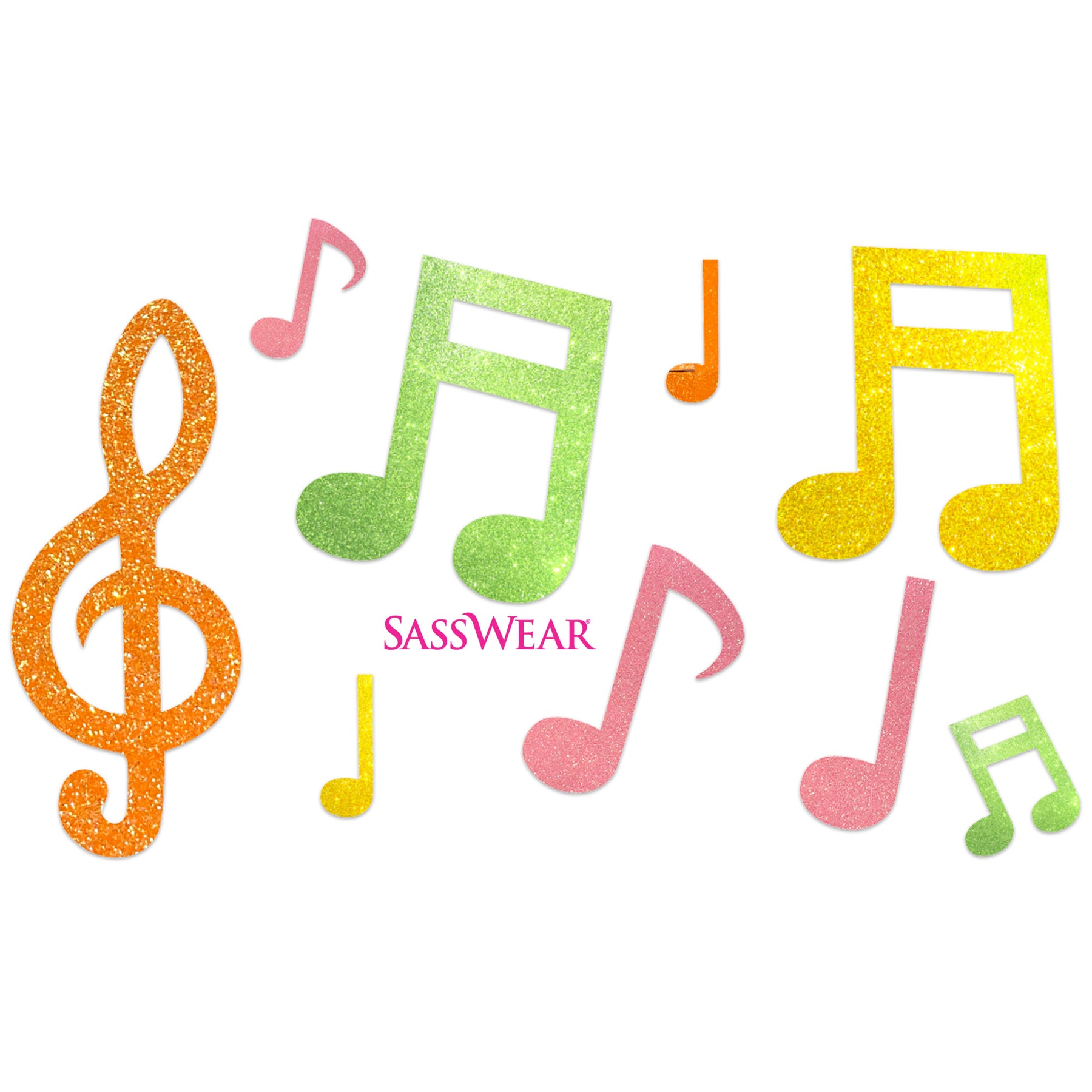 Music Notes Neon Glow Body Stickers-Mini – Sasswear