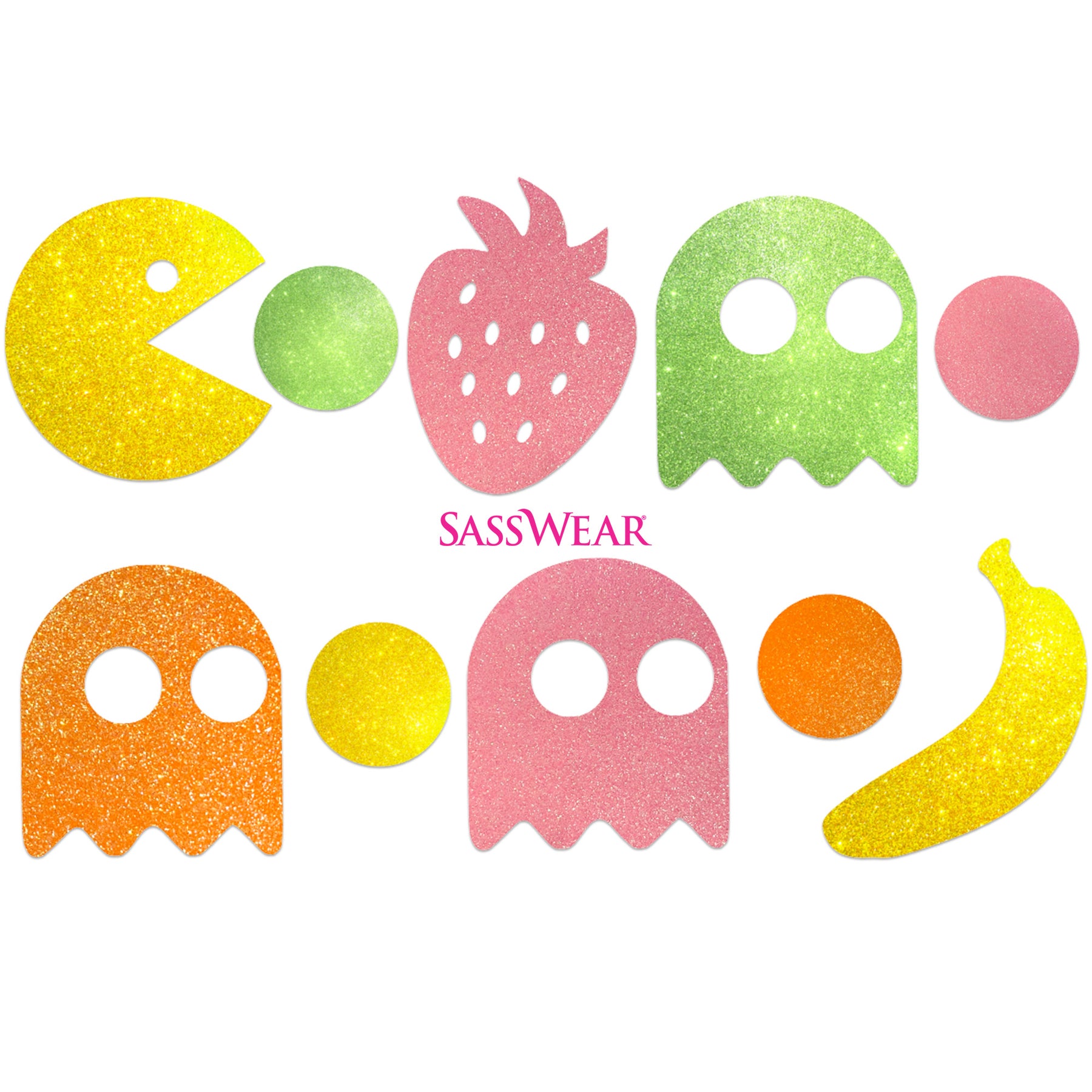 Pacman Neon Glow Body Stickers-Mini – Sasswear