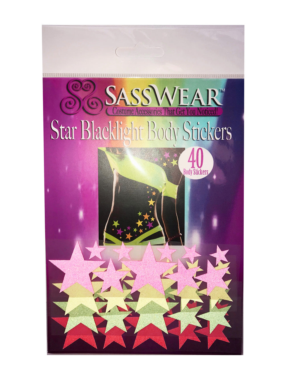 Star Blacklight Body Stickers-40 Pk – Sasswear